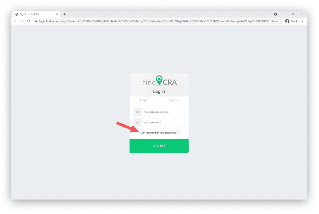FindCRA Help Center How Do I Reset My FindCRA Password 